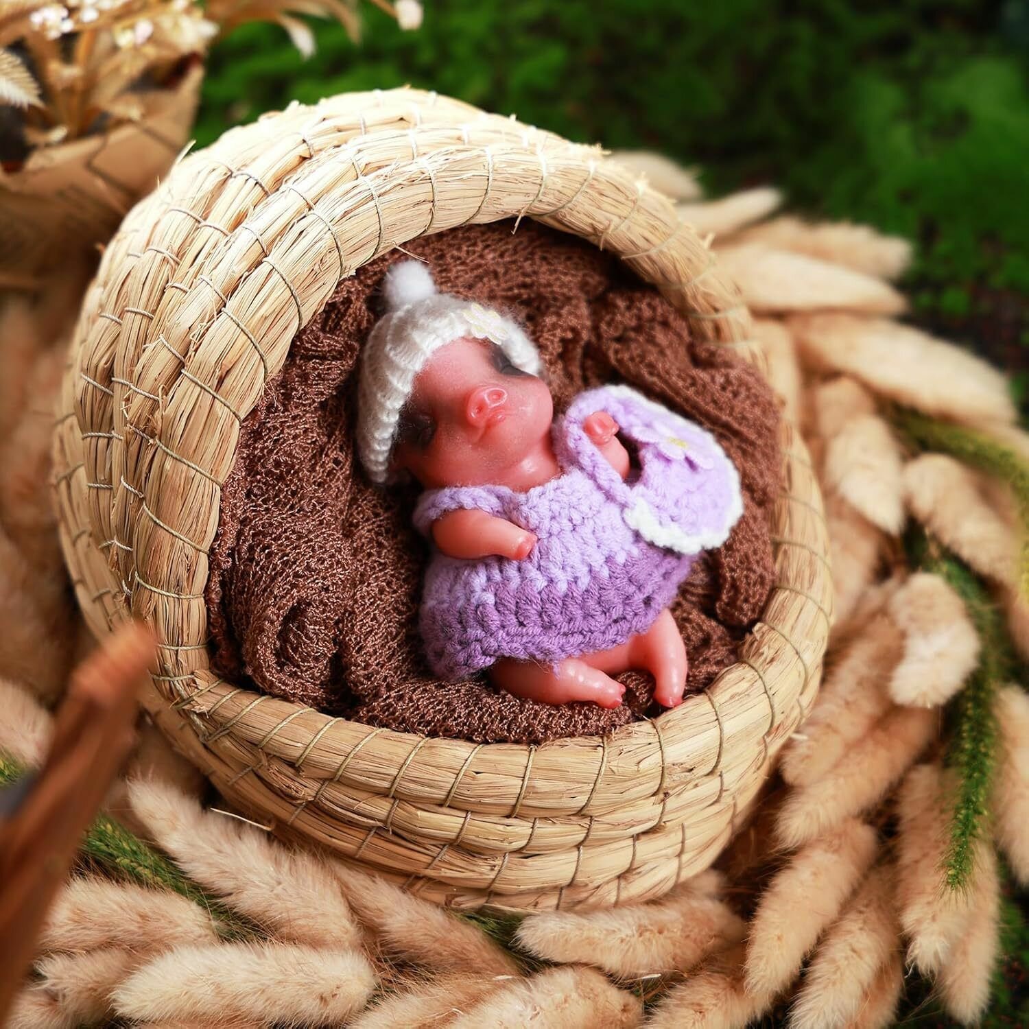 Мини свинка реборн силиконовая с одеждой, / Реборн животное с аксессуарами