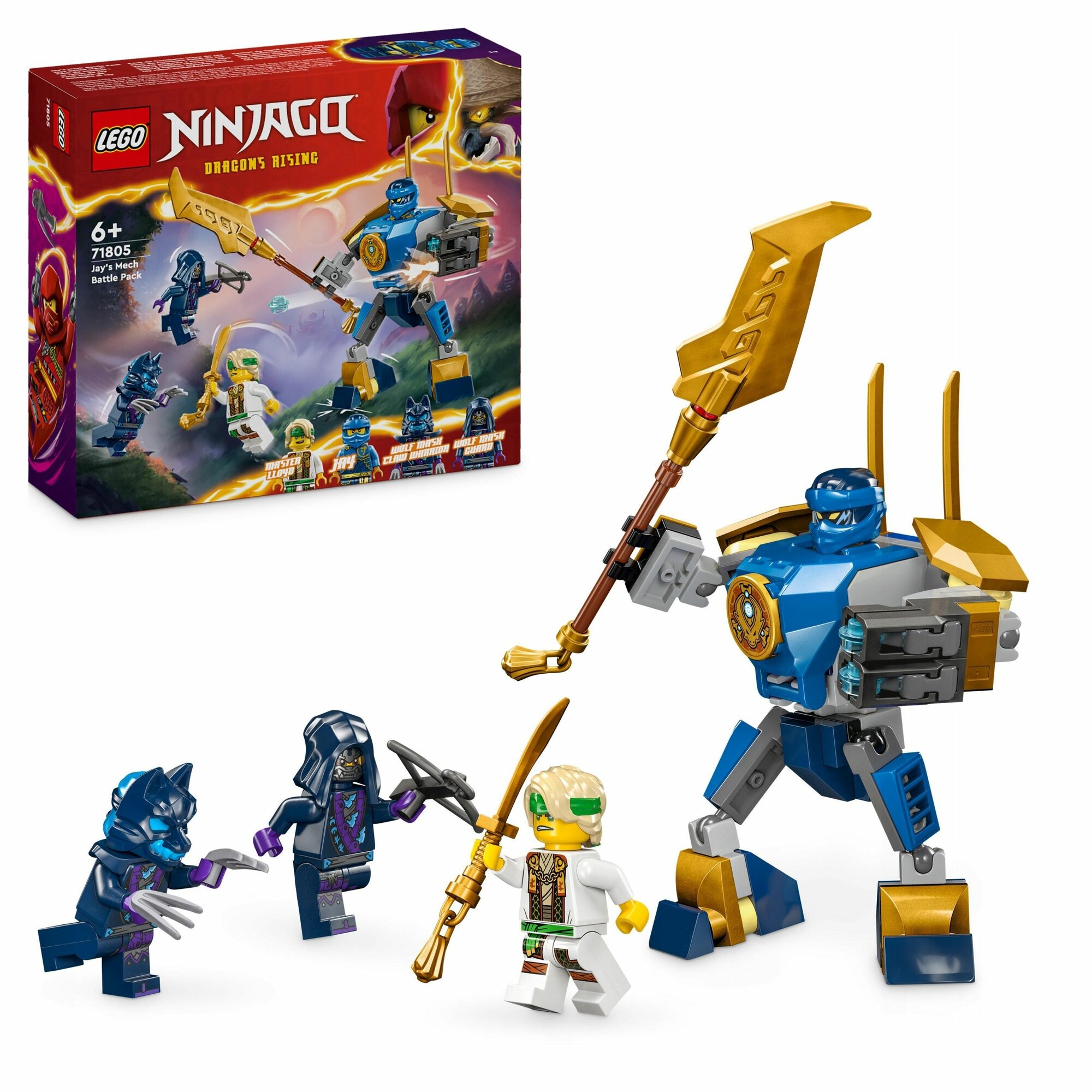 Конструктор LEGO 71805 NINJAGO Боевой набор робота Джея, 75 деталей