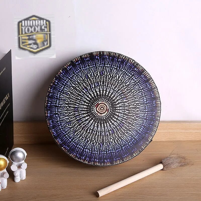 Перкуссионный инструмент Джингл-стик темно-синего цвета диаметром 25 см для игры