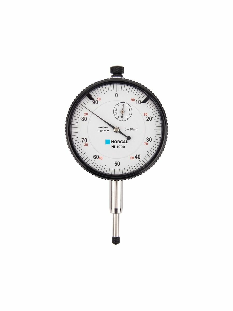 Индикатор часового типа измерительная головка NORGAU Industrial, в Гос. реестре, измерений диапазон 10 мм цена деления 0,01 мм