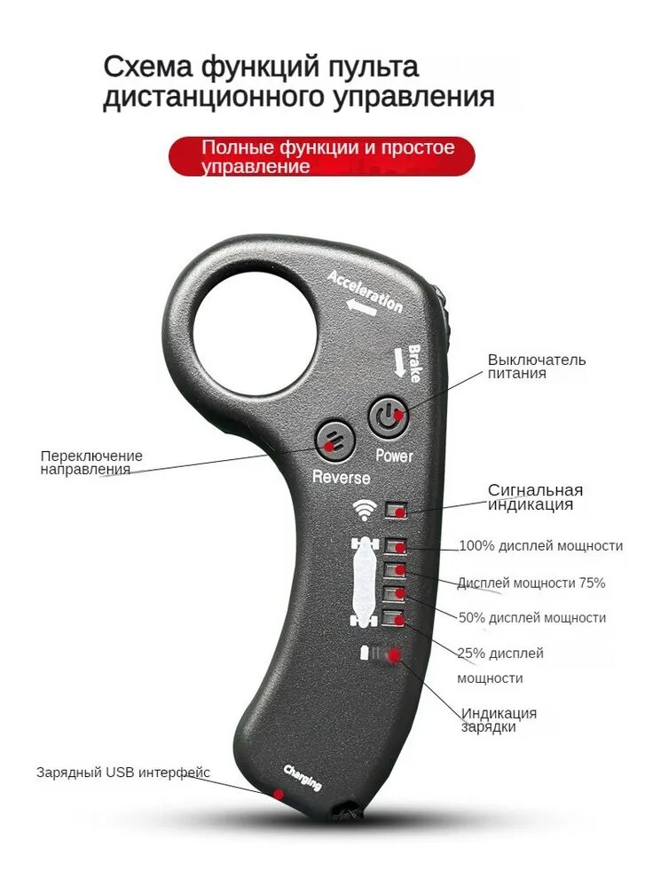 Электроскейт 350 Вт для мужчин, максимальная скорость 22 км/ч, цвет оранжевый — фото 1