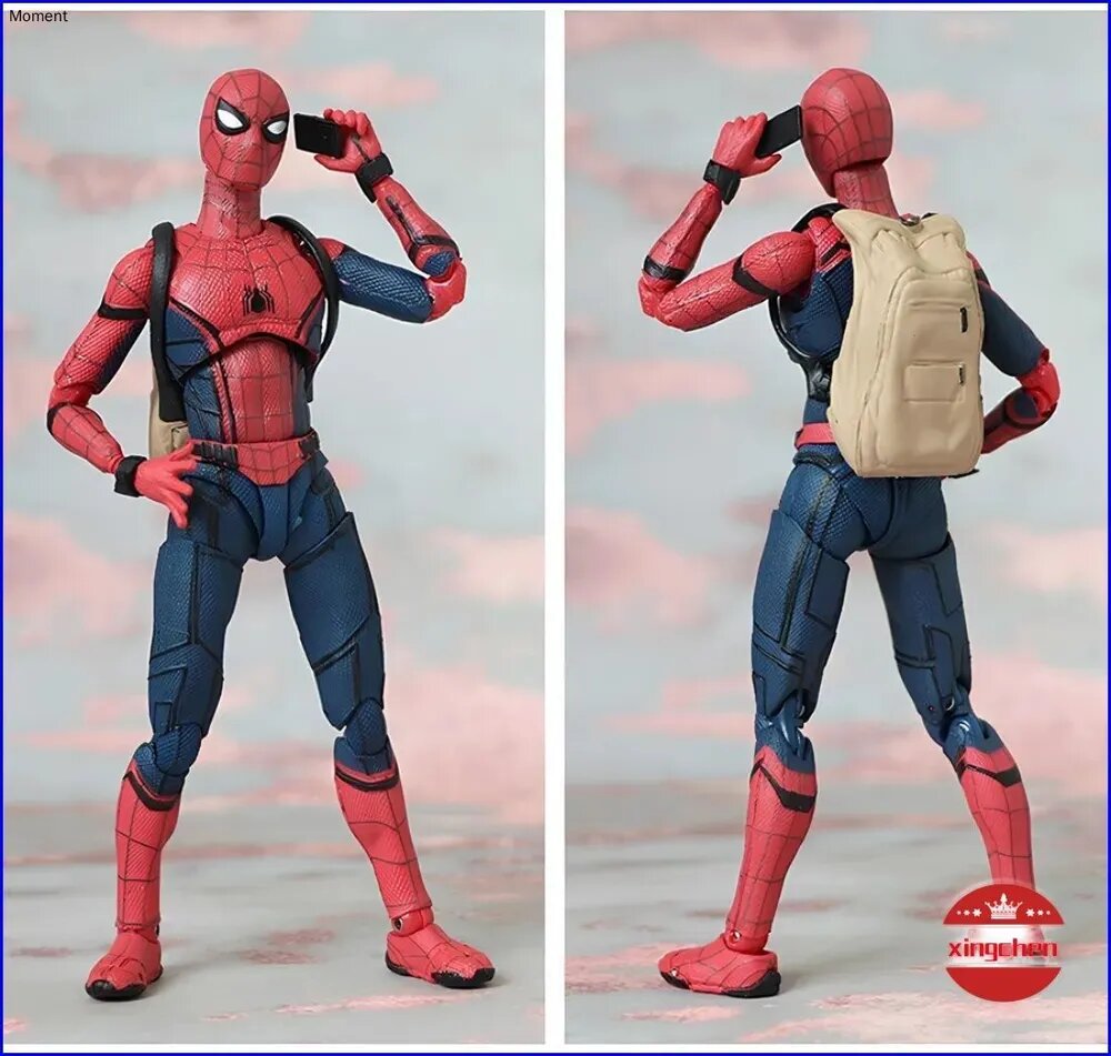 Фигурка Spider-Man Homecoming Человек-Паук 15 см Красивый цвет W879 - Коллекционная пластиковая игрушка для мальчиков — фото 1