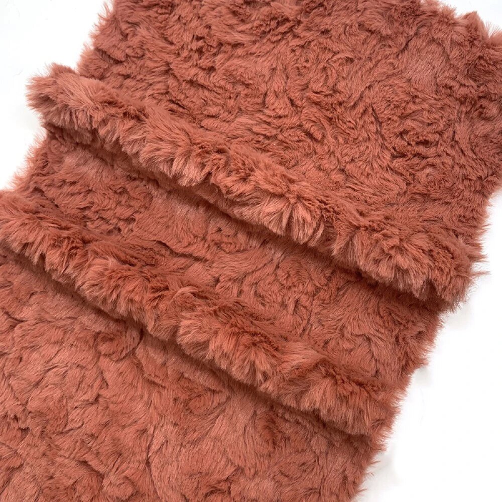 Искусственный мех норки ZYFMPTEX 1 см, ультрамягкий, 100% полиэстер, 25x45 см Коричневый, 10