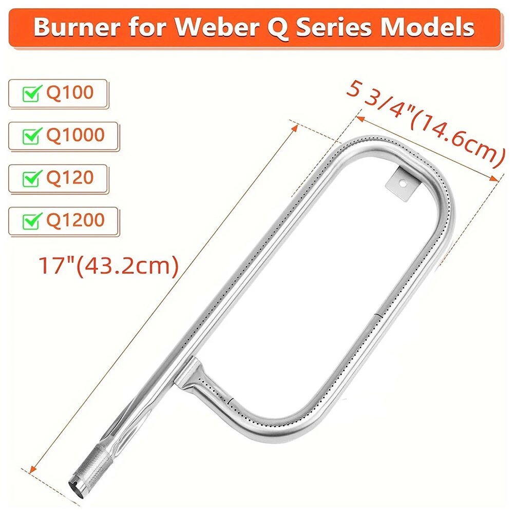 Трубка горелки Weber Q100 Q120 Q1000 Q1200 17 дюймов