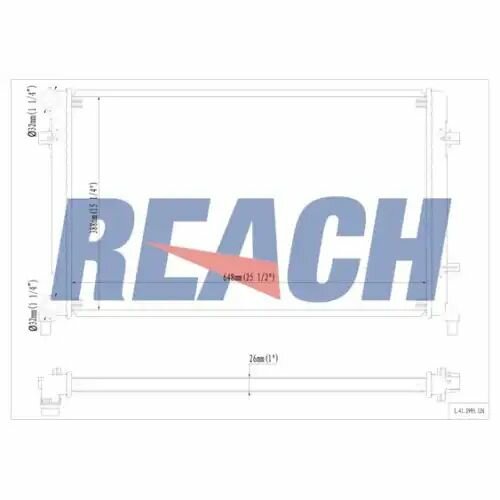 Радиатор REACH 1.41.2995.126 VW JETTA 2.5 L5 2005-2008