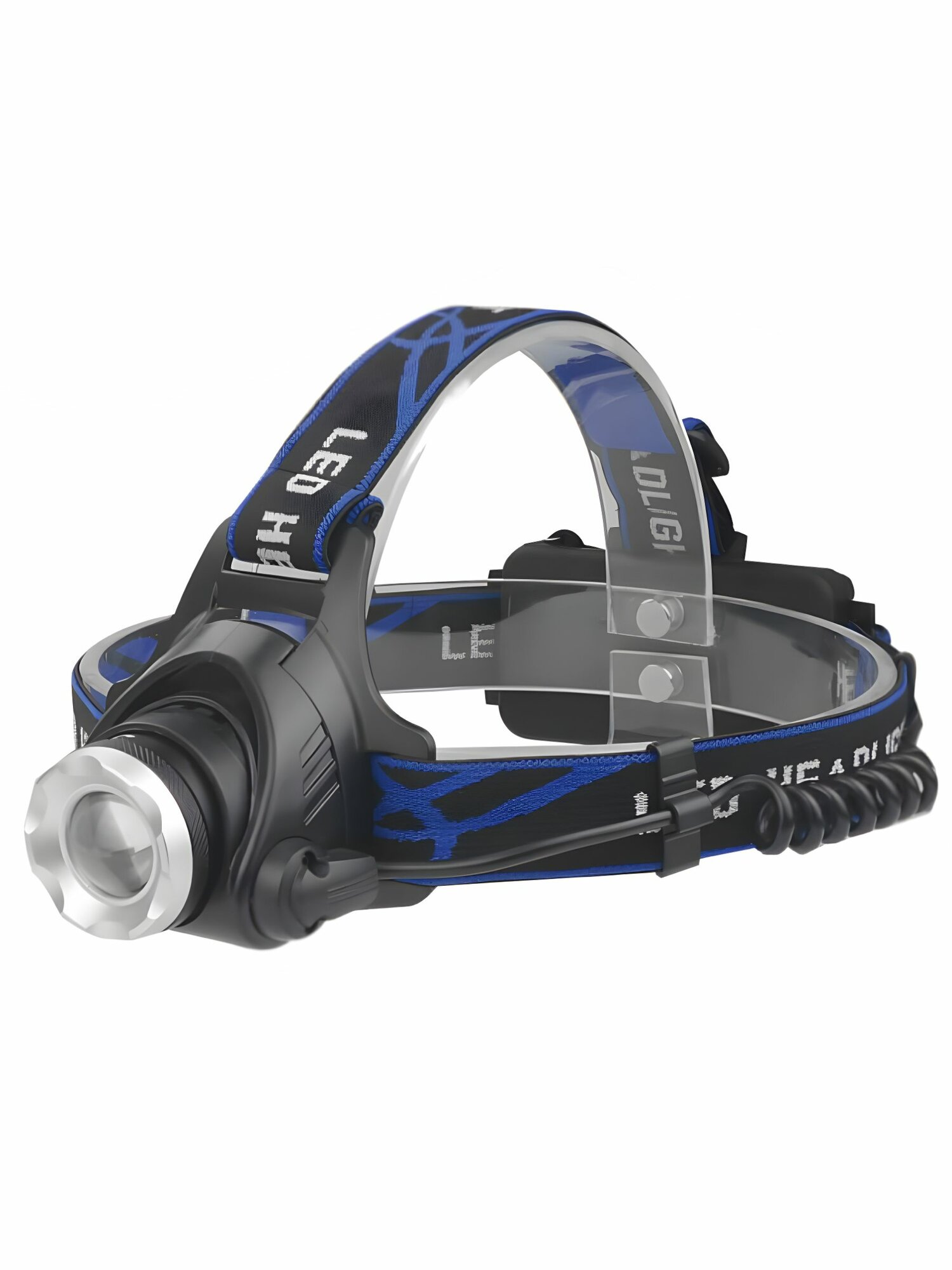 Фонарь налобный Огонь HT-416 Zoom светодиодный, 3 режима (белый+желтый свет)