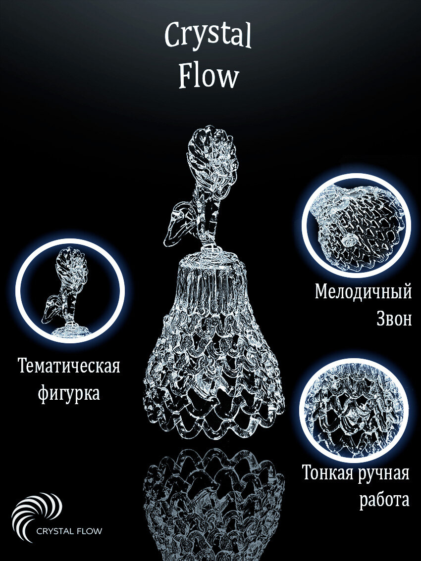 Мини Хрустальный Колокольчик знак зодиака "Лев"