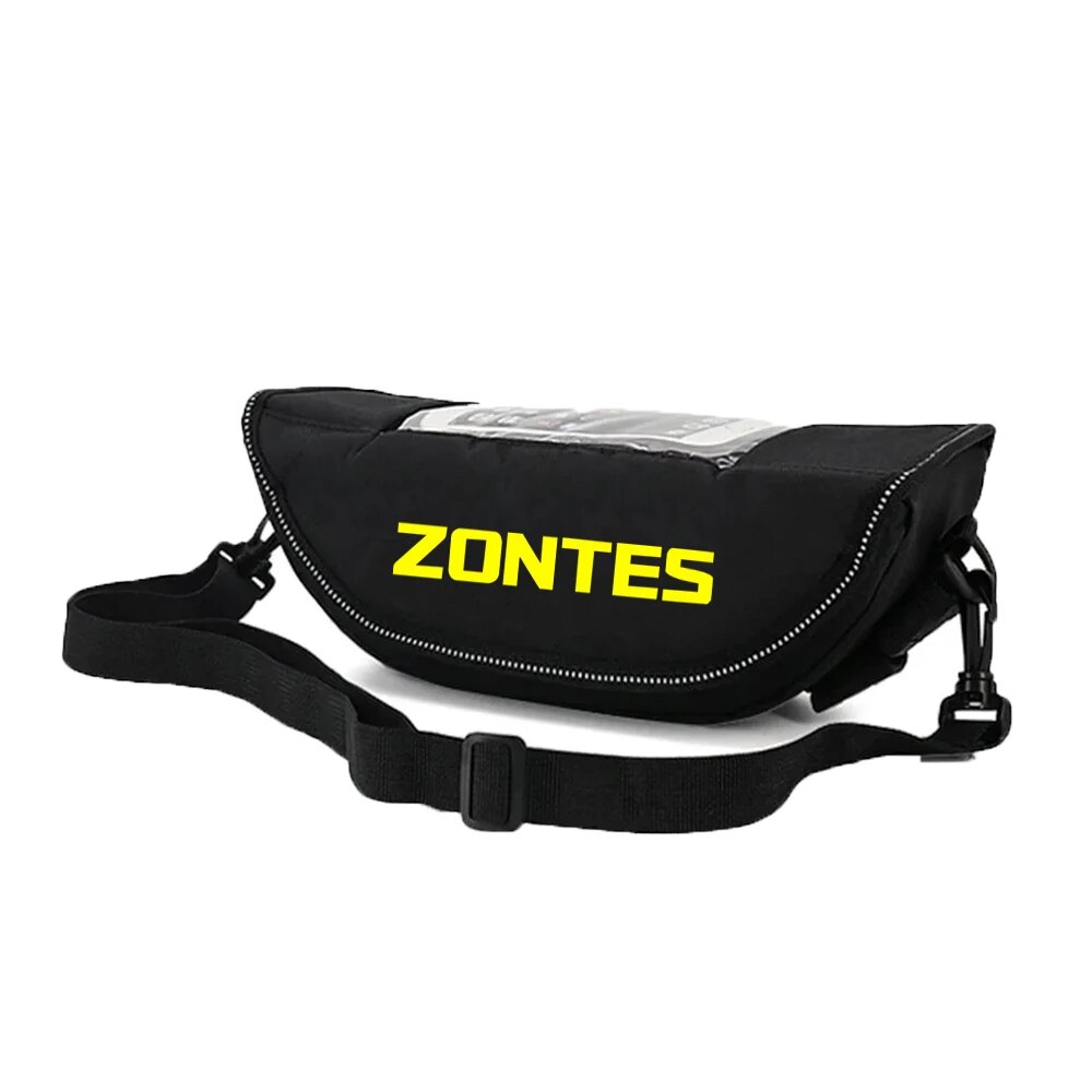 Черная сумка на руль ZONTES 368G ADV, водонепроницаемая