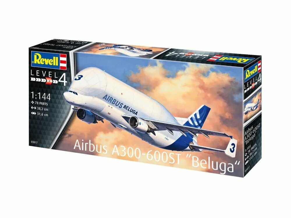 Сборная модель Revell Airbus A300-600ST Beluga 1:144 воздушный транспорт — фото 1