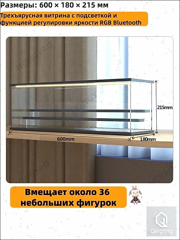Витрина для коллекций из акрила с защитой от пыли для слепых коробок и игрушек