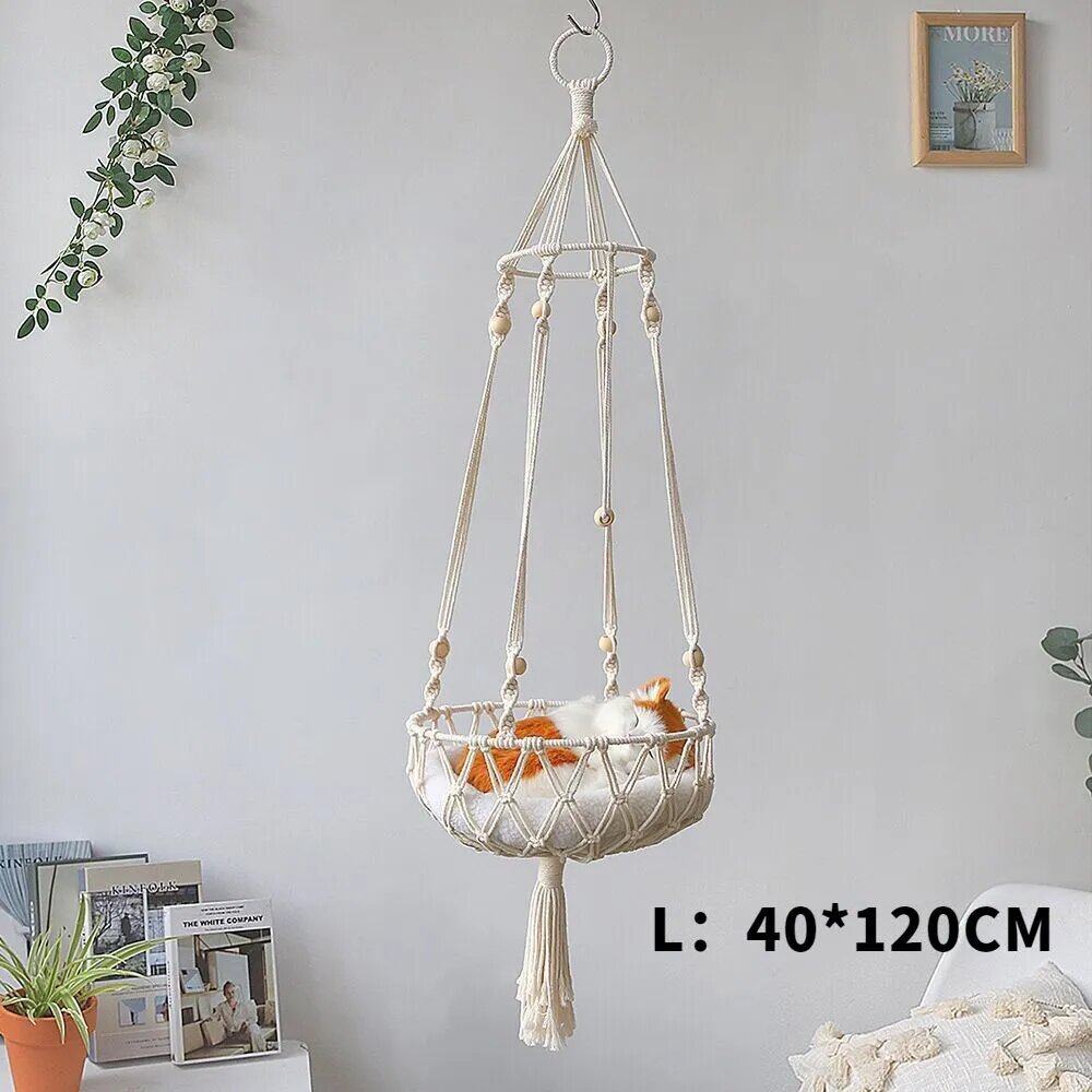 Подвесной тканый наполнитель для кошачьего туалета, 40*120CM, уютный гамак для кошек