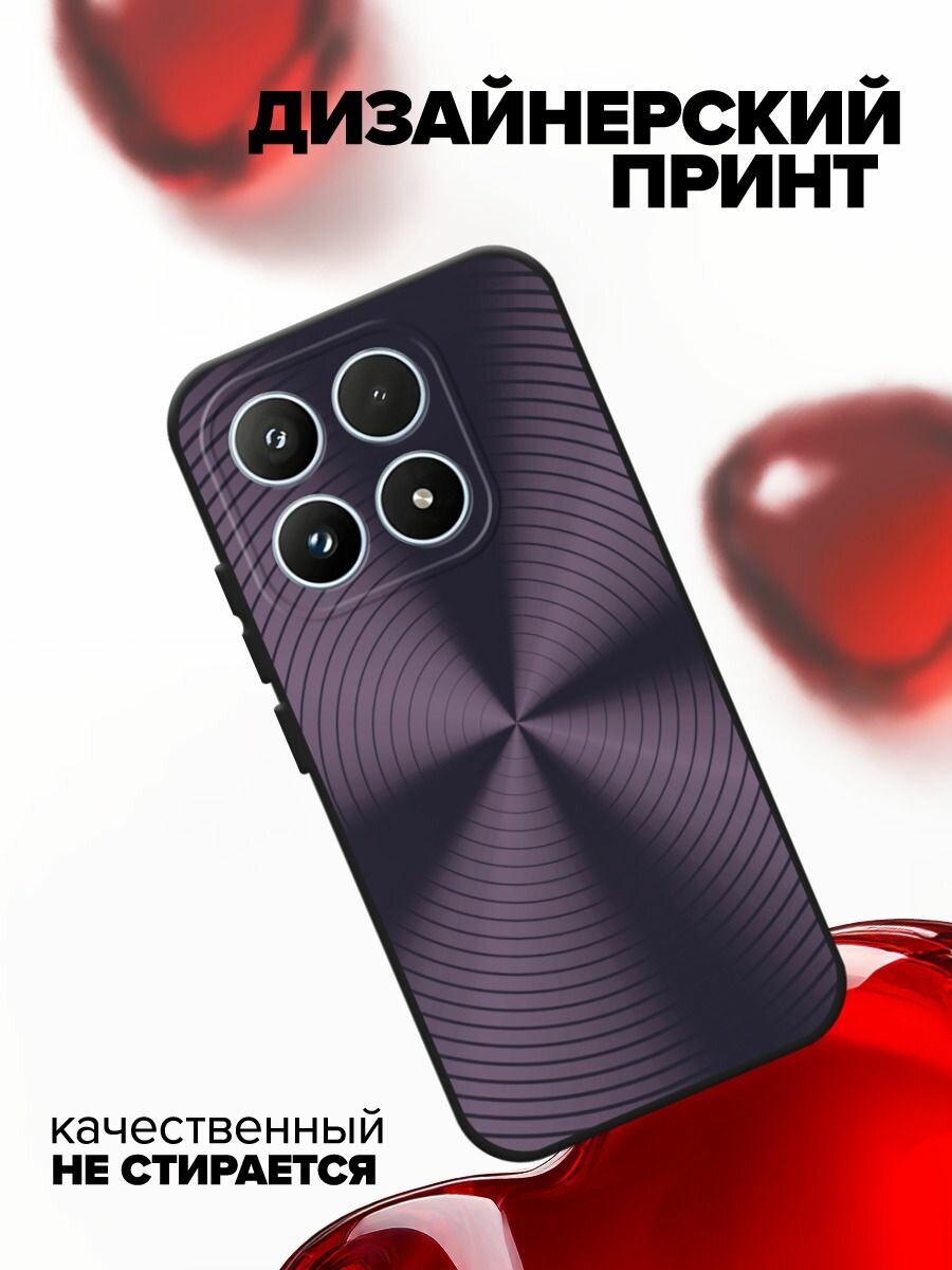 Черный матовый чехол на Xiaomi 17 / Сяоми 17 с принтом Чёрный винил — фото 1