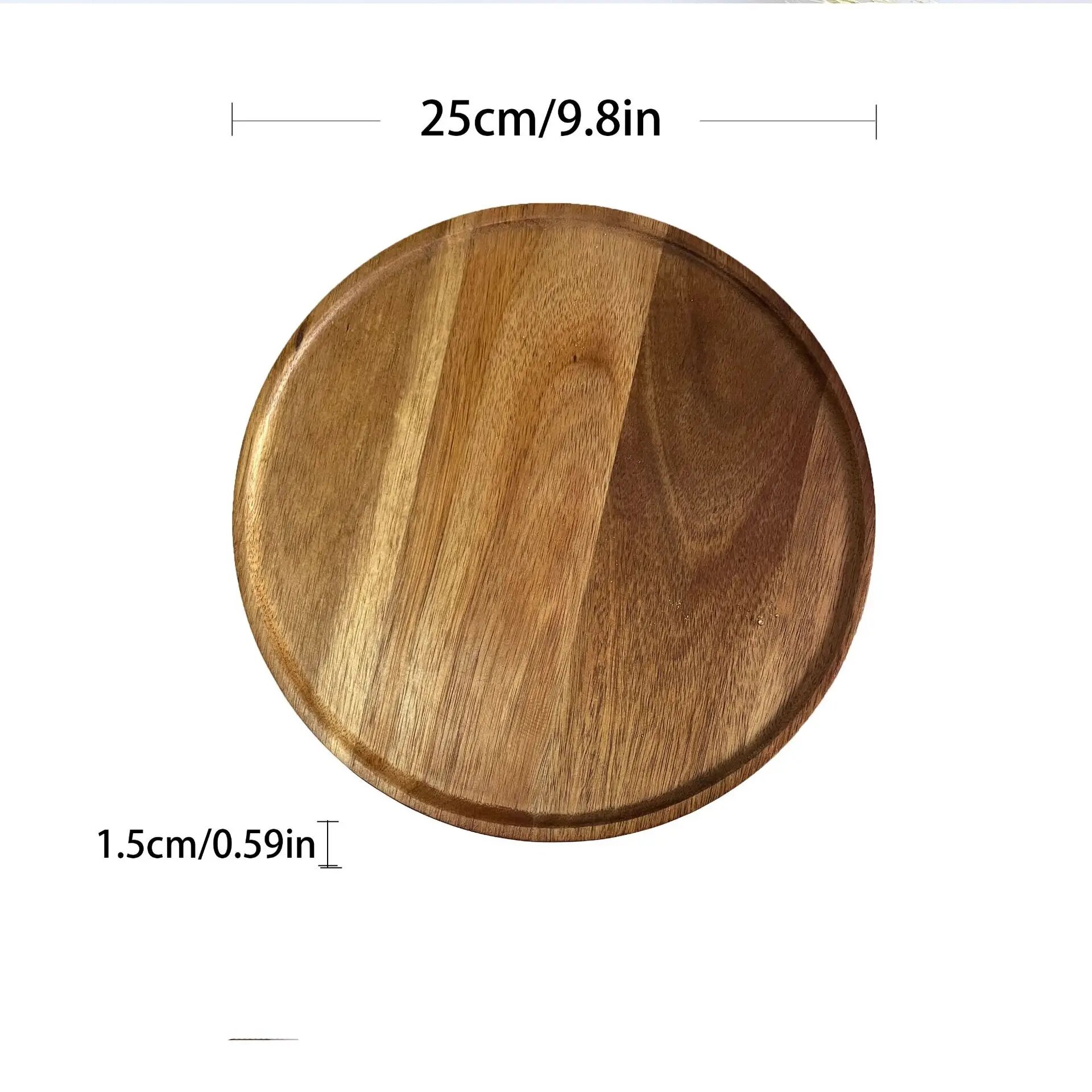 Деревянная круглая тарелка 25cm