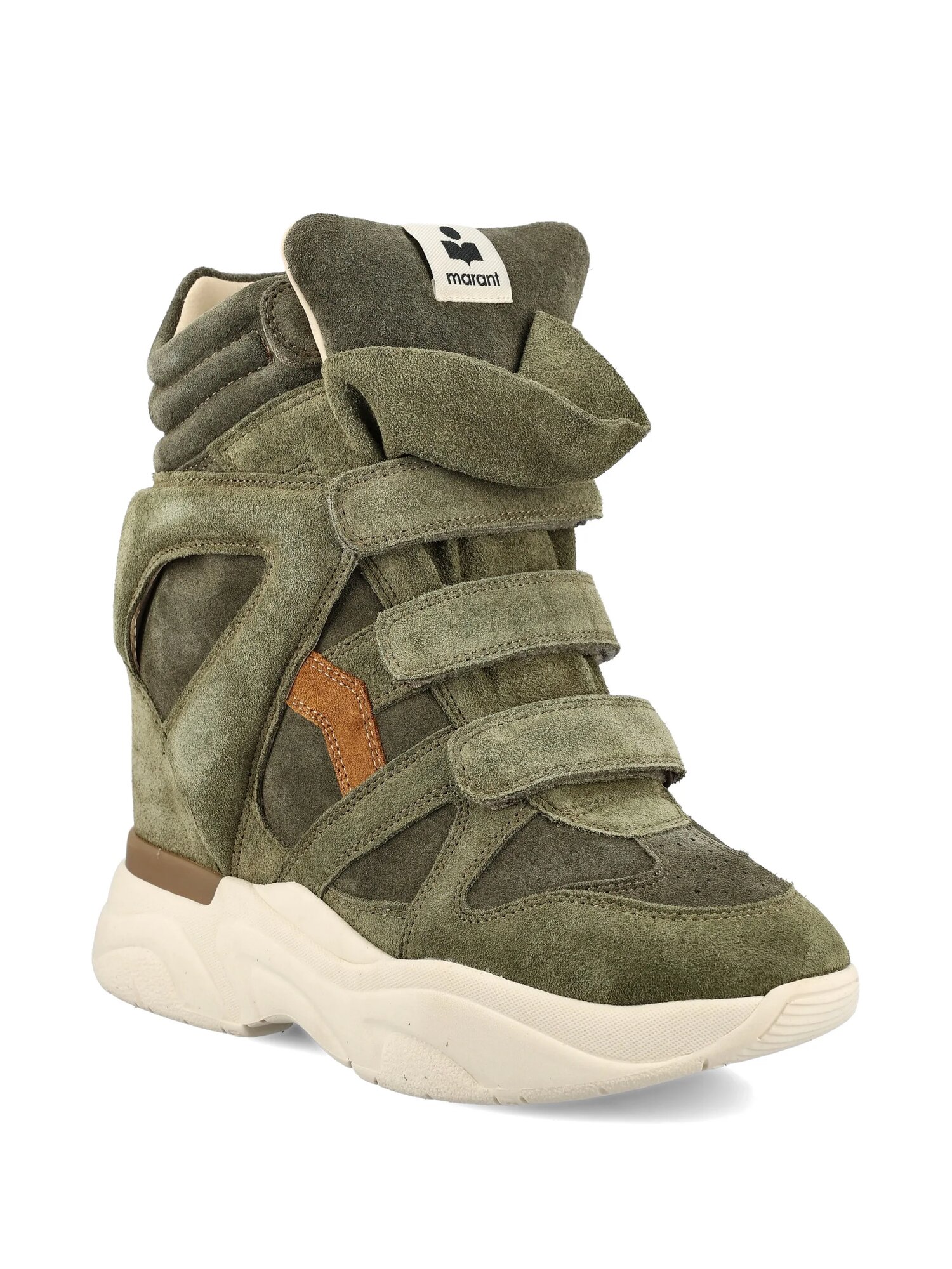 Кроссовки Isabel Marant Touch-strap sneakers, размер 36, green — фото 1