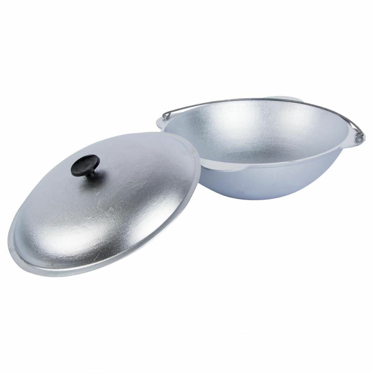 Казан татарский с крышкой д.420 объем 12 л Силумин