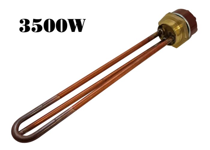 ТЭН из латуни в комплекте с терморегулятором 3.5 кВт 15А для водонагревателей