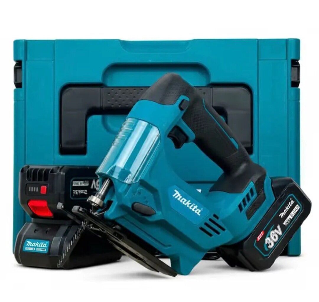 Аккумуляторный лобзик бесщеточный, 2 АКБ Li-ion 21V/4A, профессиональный