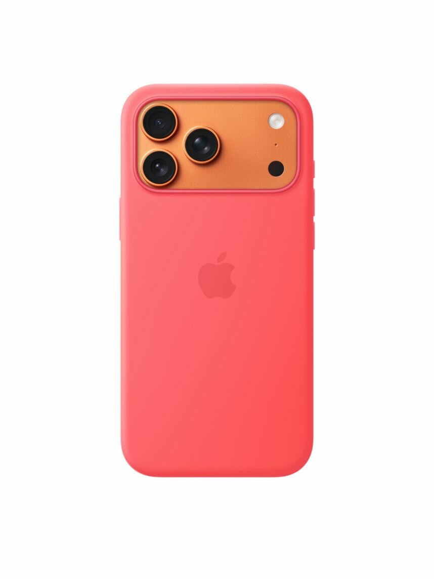 Чехол силиконовый МagSafe для iPhone 17 Pro Bright Guava с анимацией NFC, Silicone case magsafe для Айфон 17 Про
