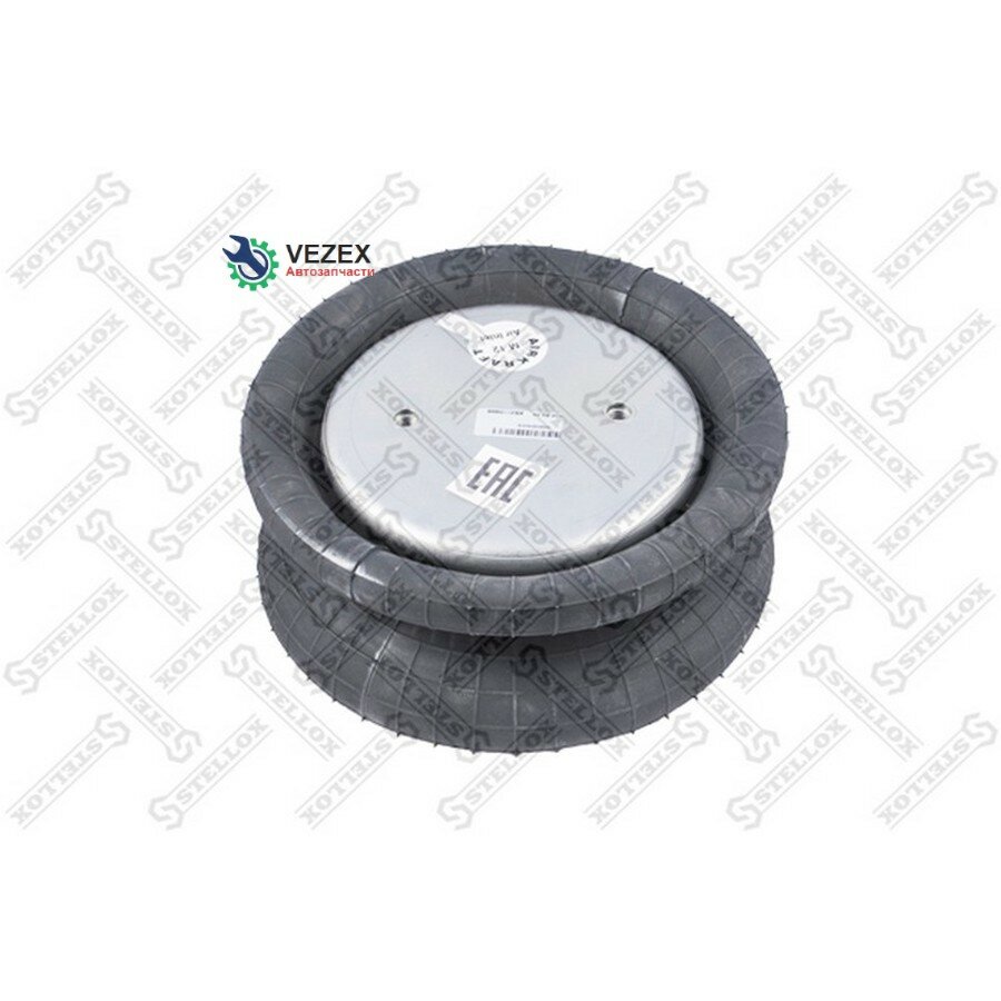 STELLOX 8400112SX пневмоподушка в сборе !2B-220-3 В:2отв. M10 1отв-шт. M12 Н:2отв. М10 216x215\Scania, SAF