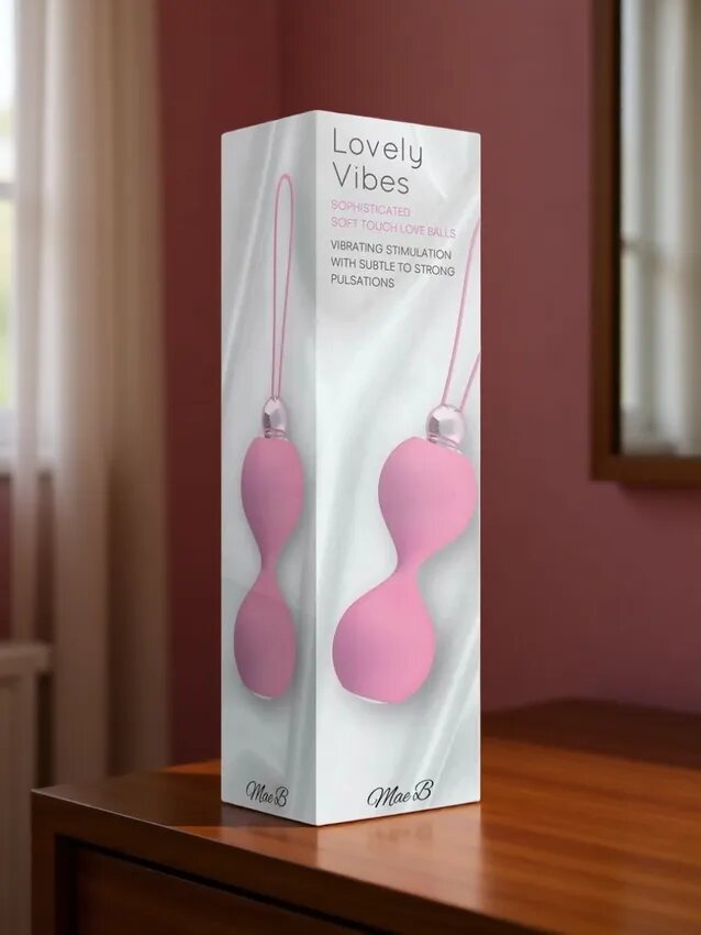 Премиальные вагинальные шарики Lovely Vibes, TPE, розовый, диаметр 3.5 см