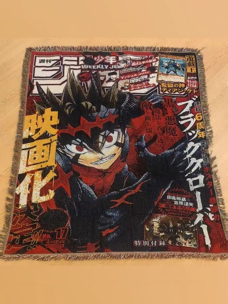 Гобелен Anime Black Clover, 160х130 см, для декора комнаты