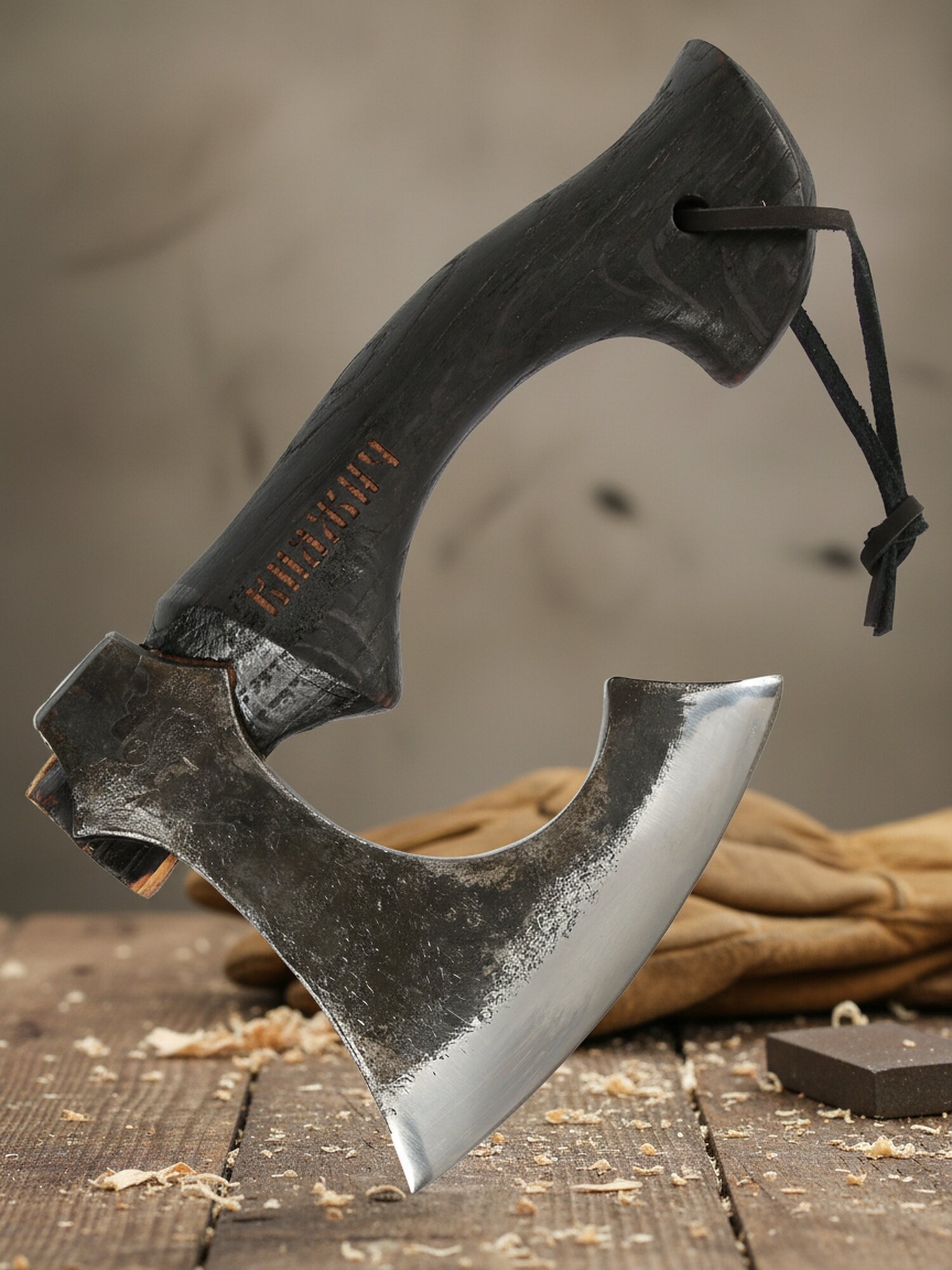 Топор Княжич Кулачный кованый 270х165 мм, деревянная рукоять, стальной инструмент для дачи и походов, артикул 2К-036axe