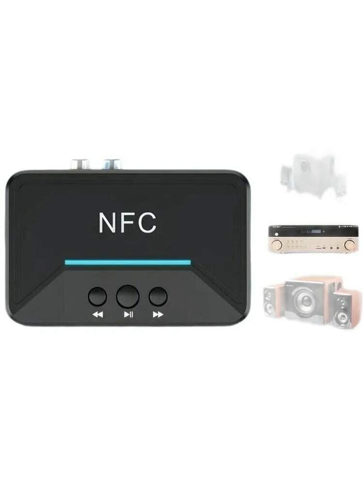 Bluetooth аудио приемник AUX 3.5 Jack RCA + USB плеер BT 200 / NFC блютуз 5.0 аудио адаптер