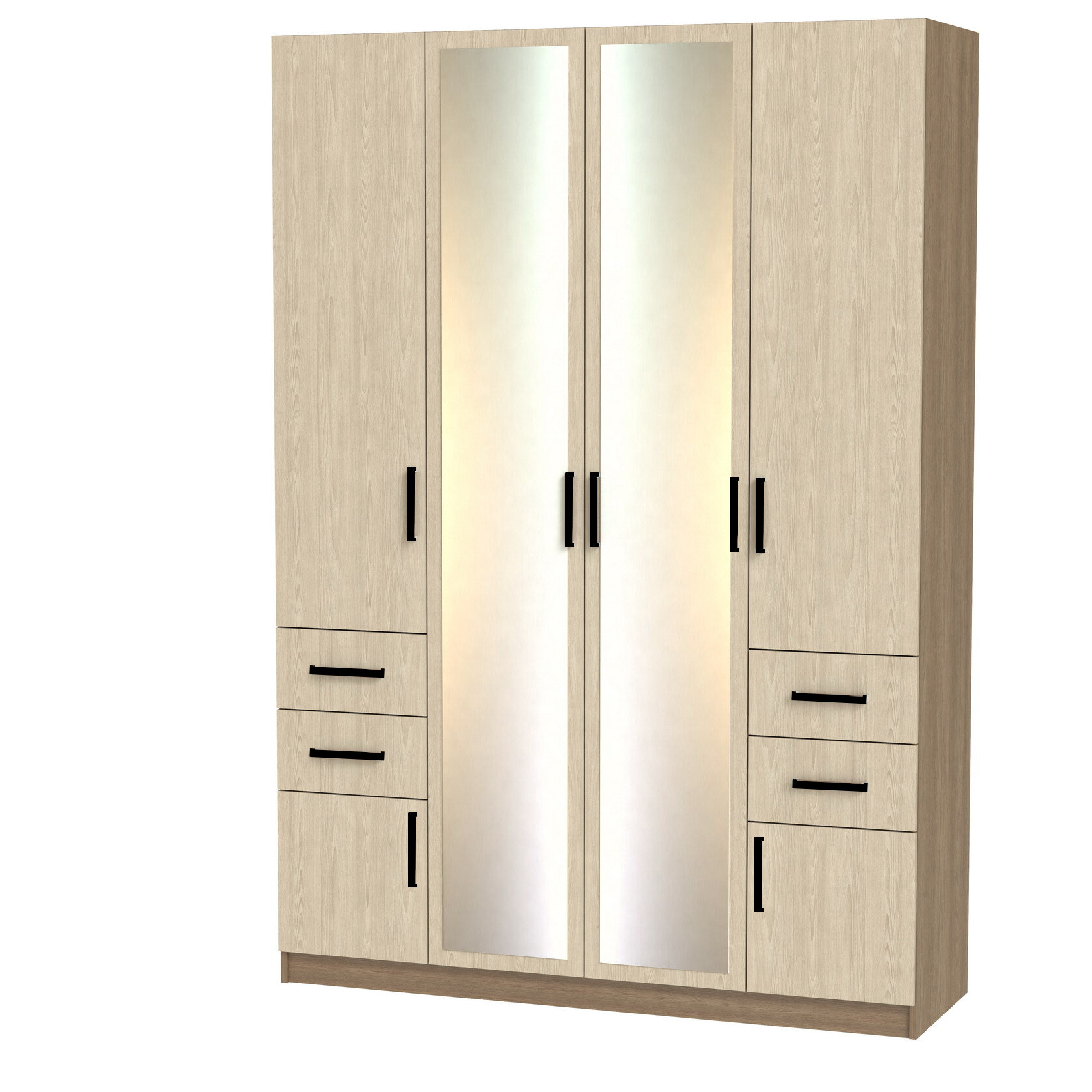 Шкаф-пенал для одежды Феникс М-14 160/210/52 Шимо темный/Шимо светлый