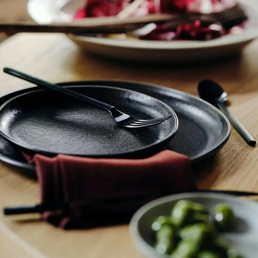 IKEA Набор тарелок 26 см 2 шт черный