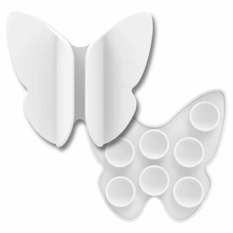 Держатель для телефона и помады бабочка силикон White