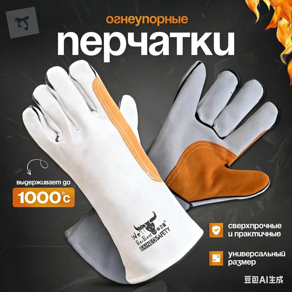 Огнеупорные перчатки для барбекю, 2 предм. на 1 перс.1