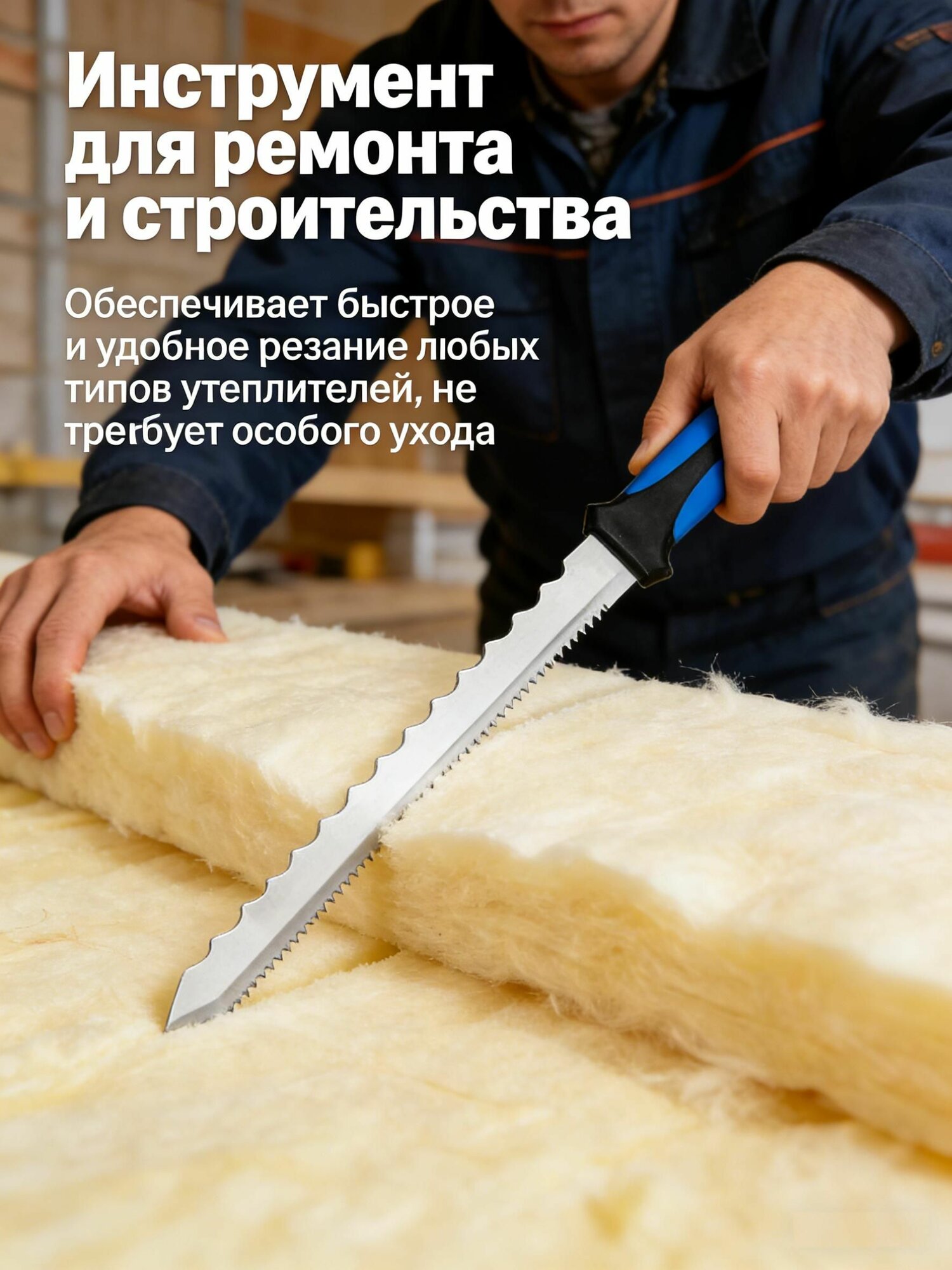 Нож для резки утеплителя 280мм 1 шт.