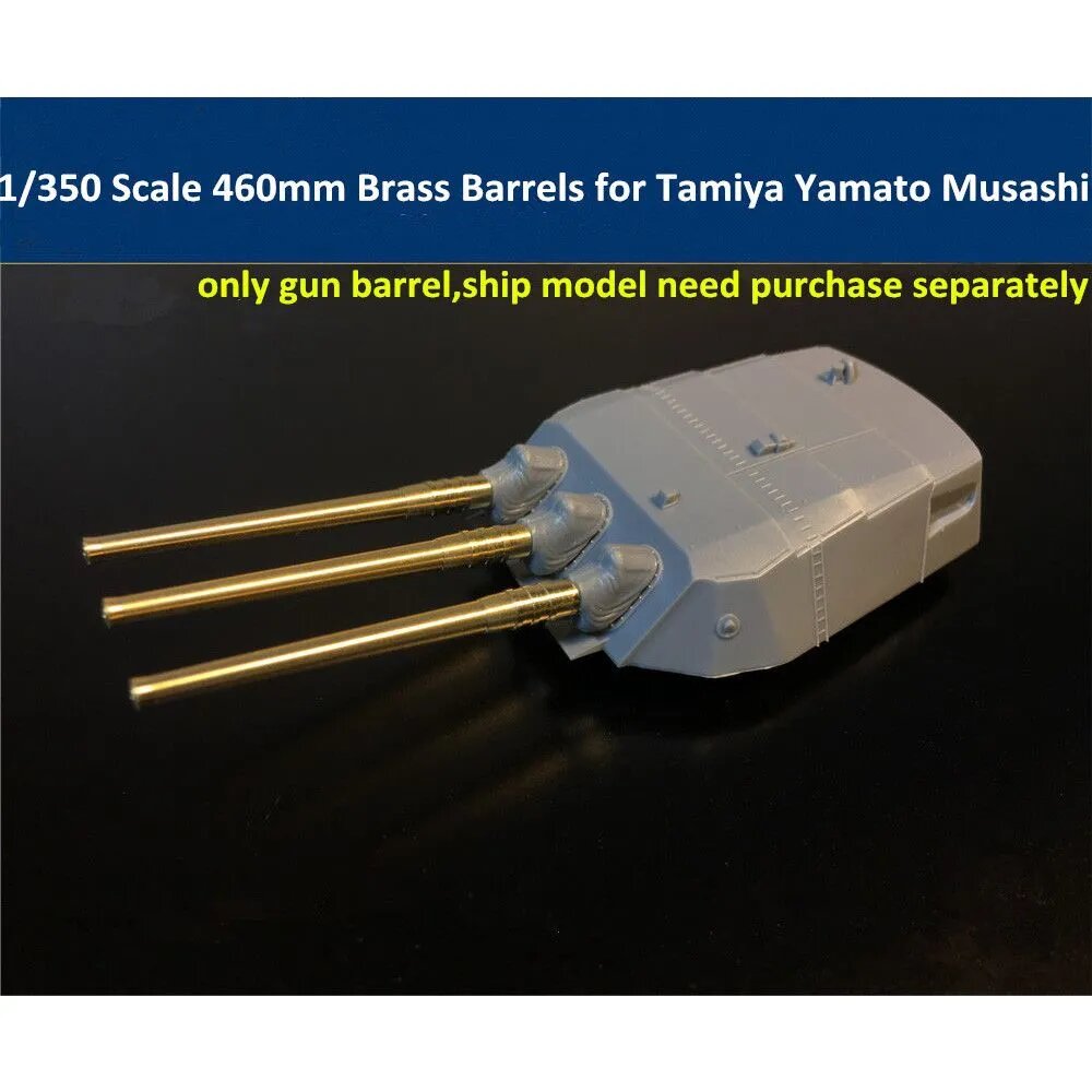 1/350 Масштаб 460mm латунные бочки для Tamiya Yamato Musashi 78030 78031 модели