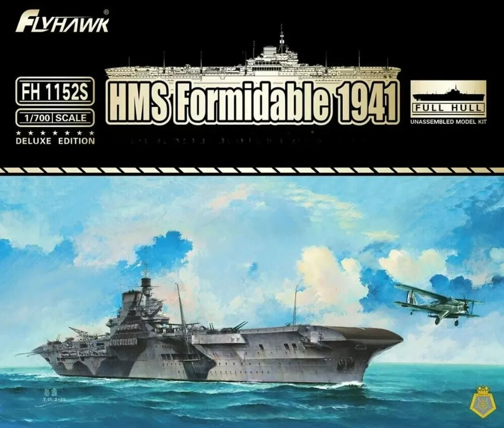Flyhawk 1/700 1152S HMS Formidable 1941 Модель сборки авианосца (Роскошная версия)