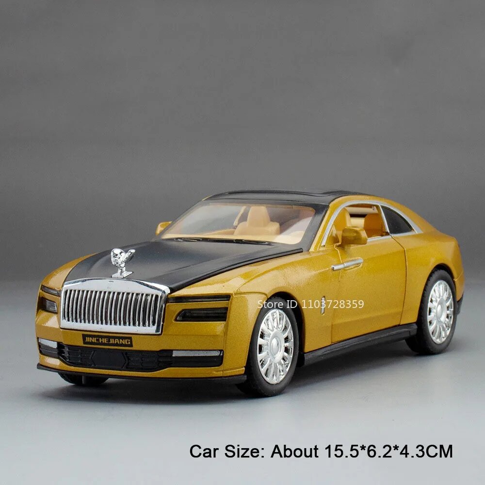 Модель автомобиля Rolls-Royce Spectre, цвет SPECTRE Gold, 1:32