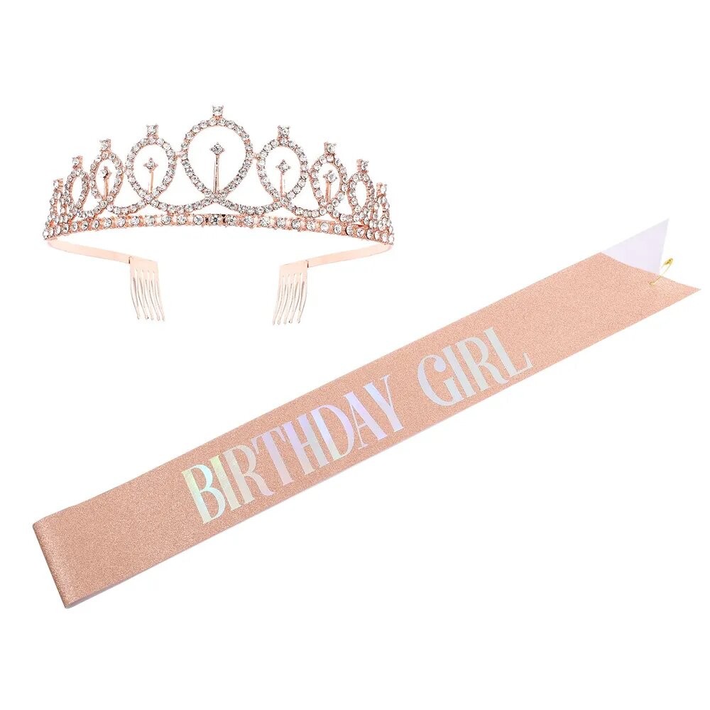1 Набор Саши, Из Качественных Материалов, Для Праздничных Угонок, корона и лента для дня рождения