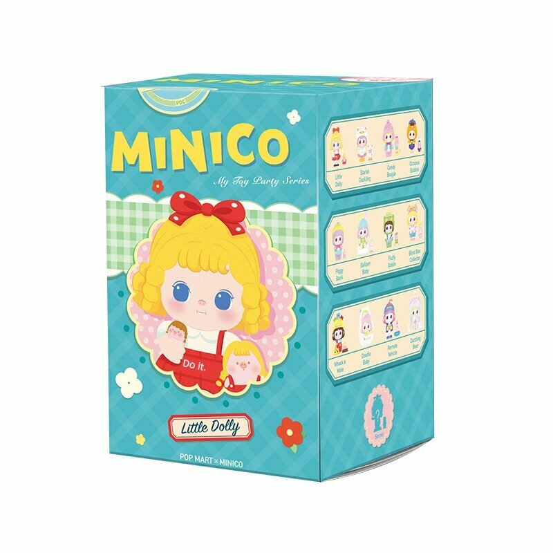 POP MART MINICO My Toy Party Pig Blind Box - Коллекционная неповрежденная фигурка, случайный персонаж, оригинальный