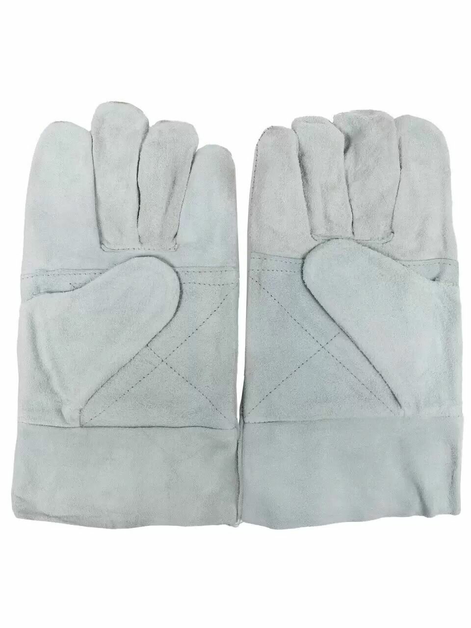 Перчатки-краги Профессионал спилковые, длина 25 см, серая основа, укороченные