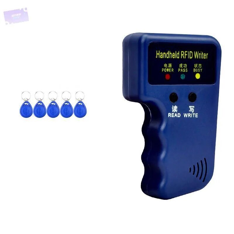Handheld RFID Writer Reader Duplicator 125KHz RFID Key Card Copier Access Control System Blue