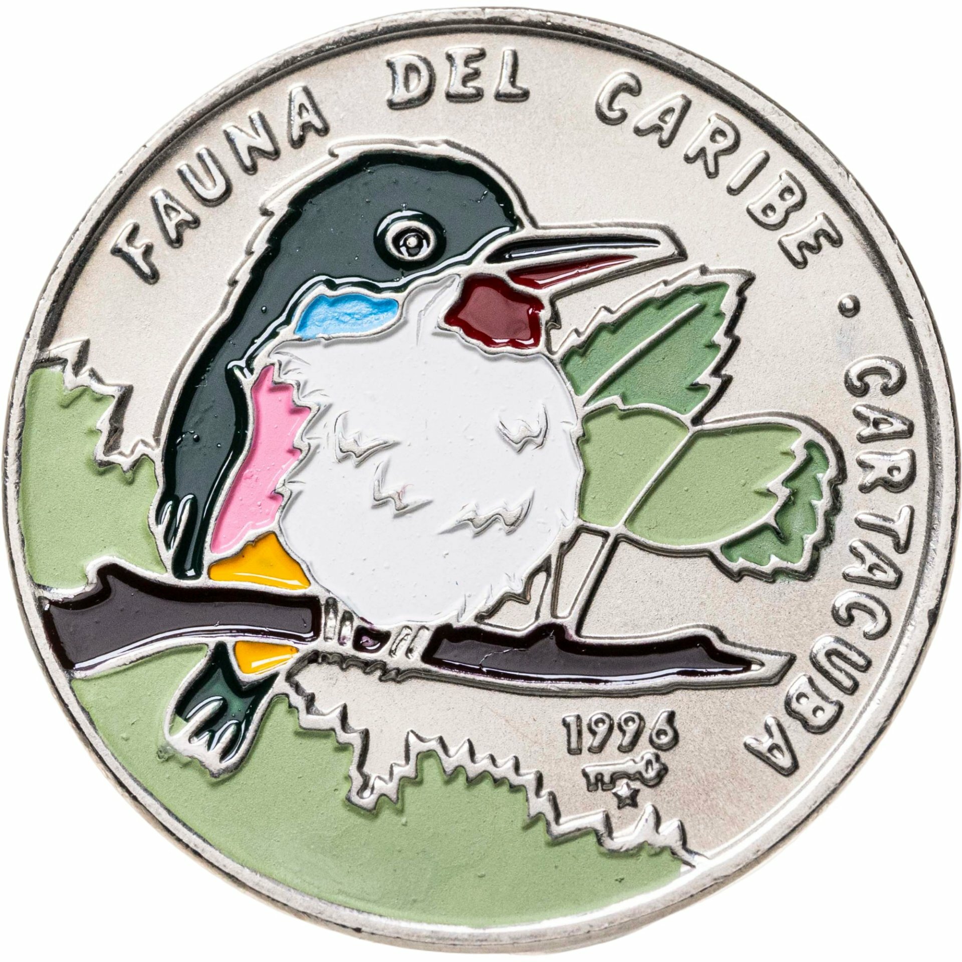 Куба 1 песо peso 1996 "Карибская фауна - Кубинский Тоди", Сталь, в сохранности UNC