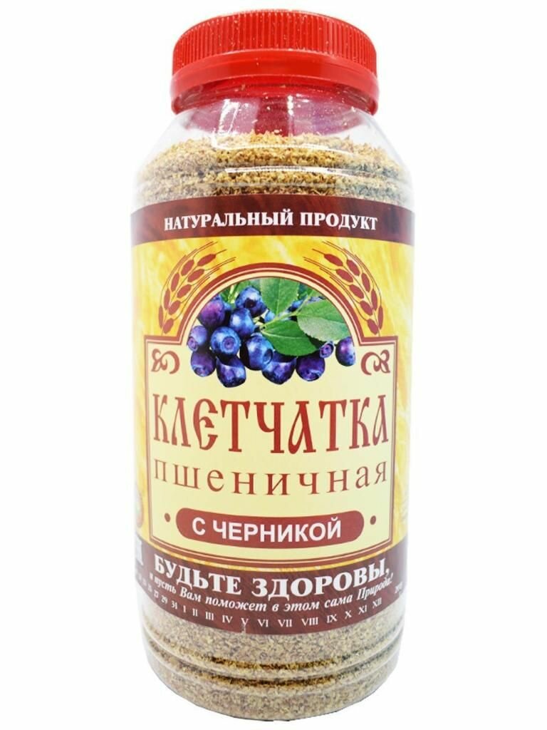 Зерновой продукт Золотые Злаки Сибири "Клетчатка пшеничная", Черника, 270 г