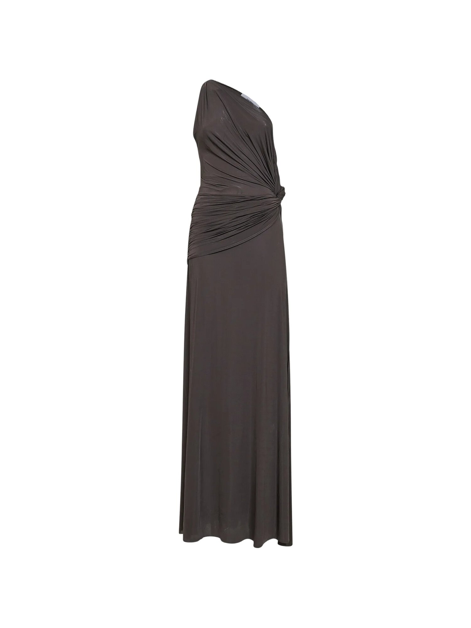 Платье Asymmetric draped one-shoulder maxi dress