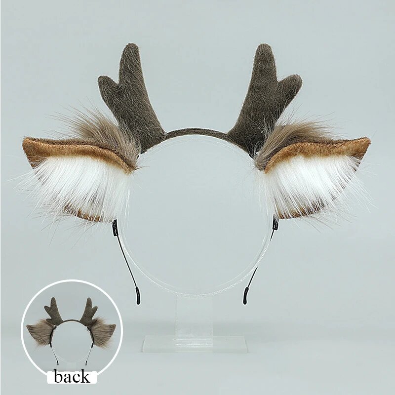 Plush Antler Headband SFG HOUSE хаки