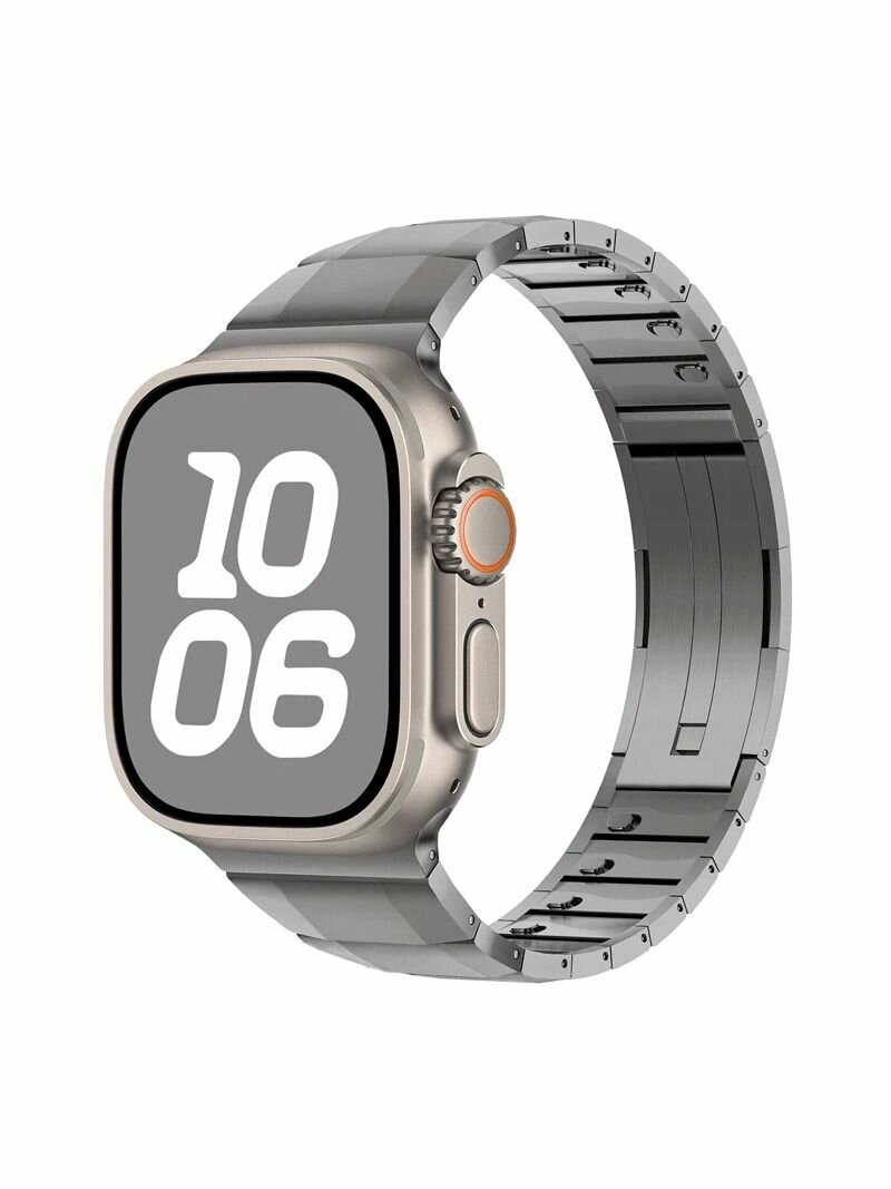 Роскошная лента из нержавеющей стали для Apple Watch Ultra 2 10 9 8 7 6 5 4 Металлический браслет для iWatch 45 46 49мм
