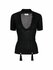 Топ Elisabetta Franchi Basket-stitch tassel knit top, размер 48, black/black