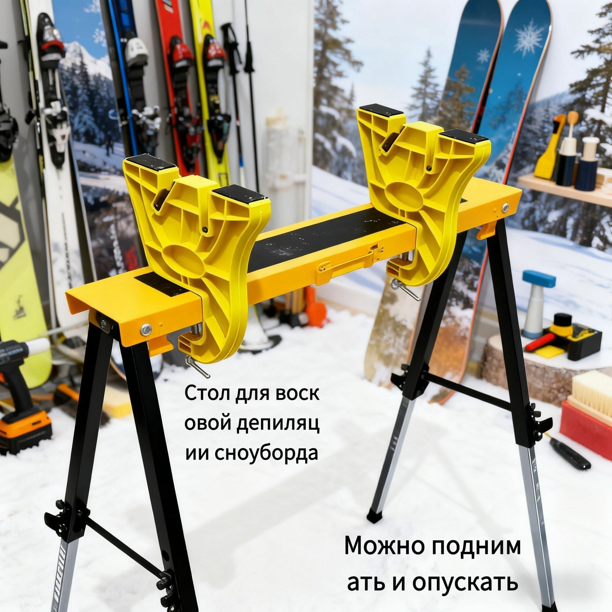 Подъемный стол для восковой депиляции сноуборда