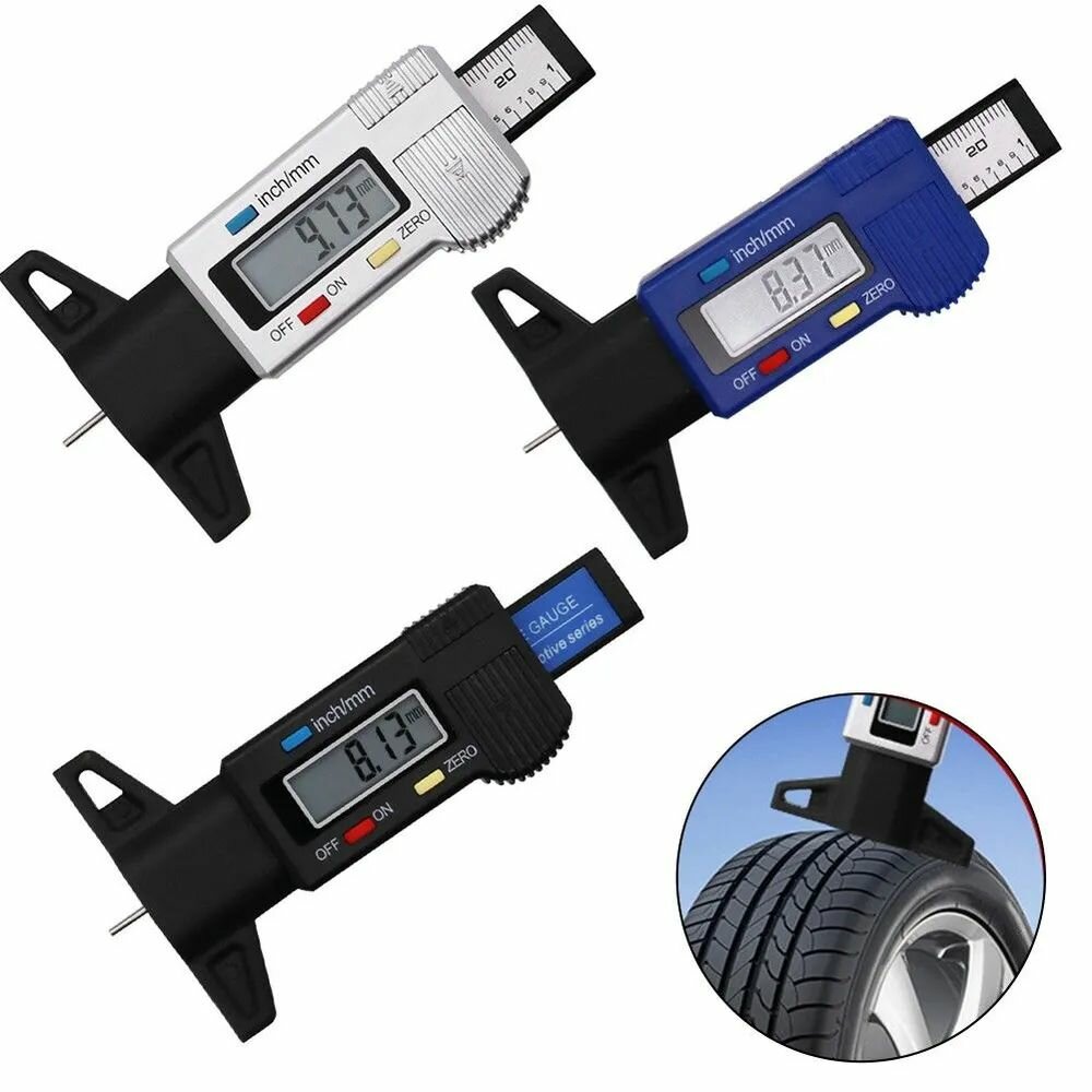 Цифровой Измеритель глубины Протектора Шины Для Определения износа Тележки Электронный Штангенциркуль с нониусом
