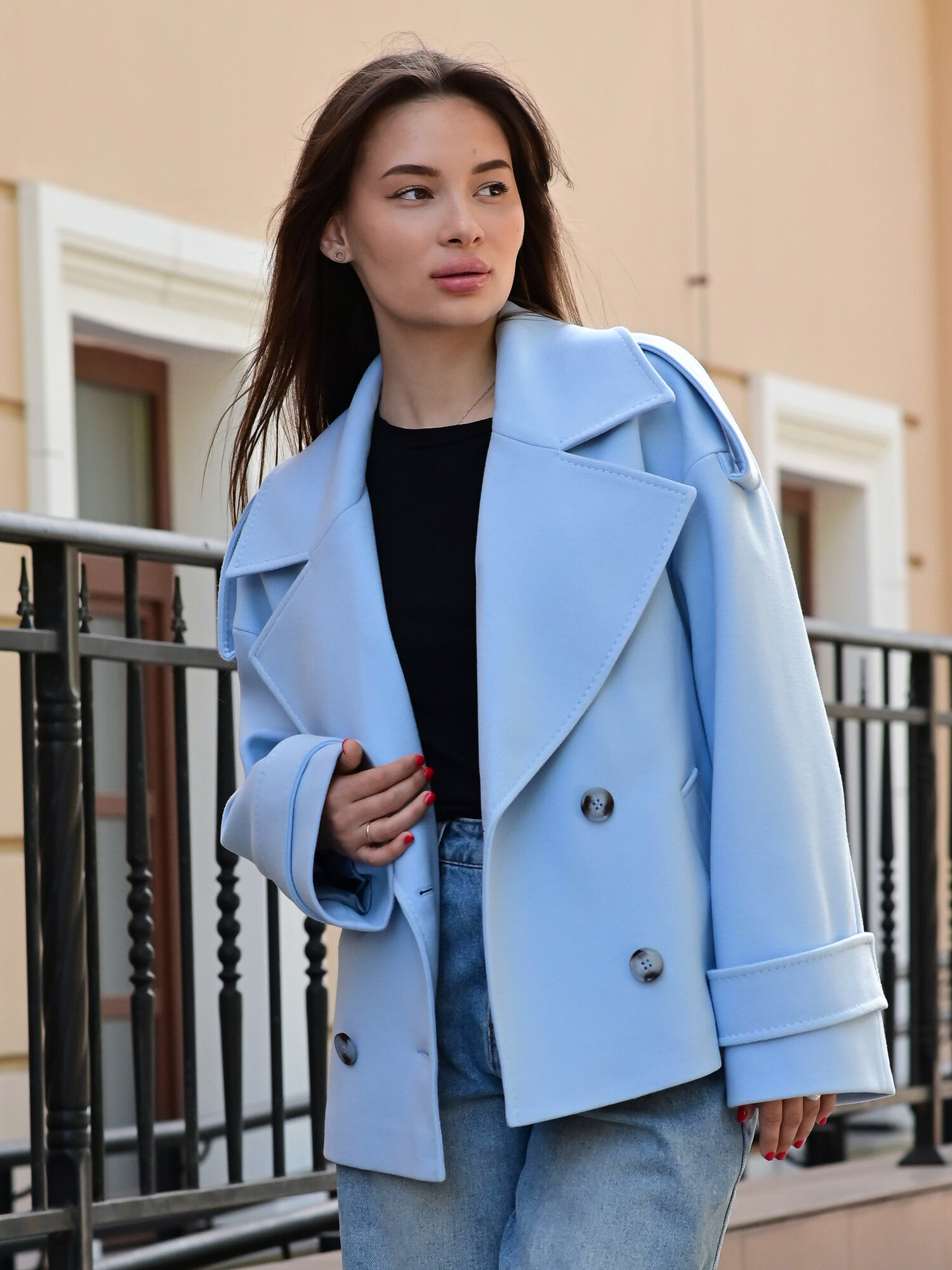 Пальто Демисезонное шерстяное оверсайз короткое