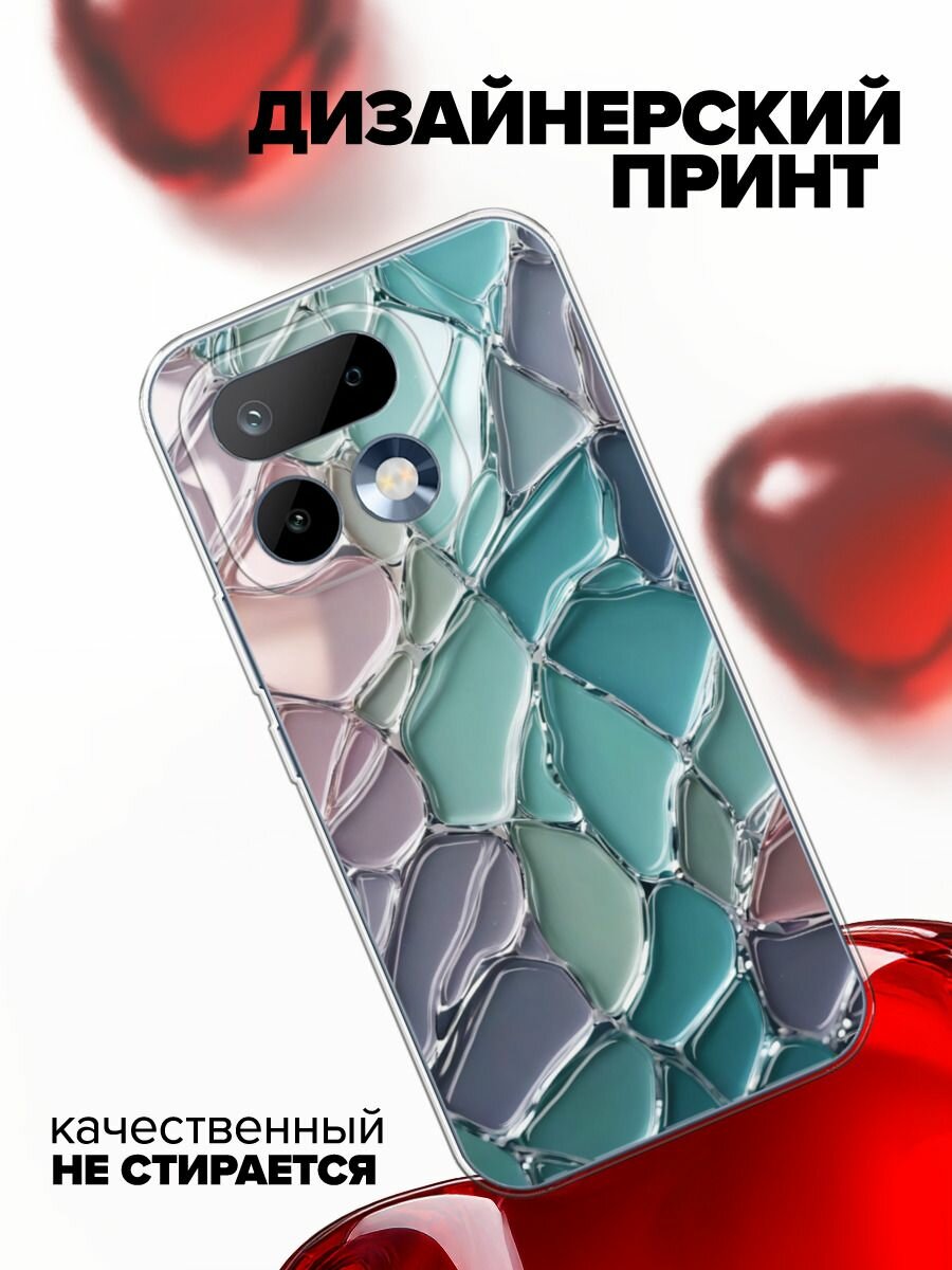 Силиконовый чехол на Realme 16 Pro / Реалми 16 Про с принтом Красивое стекло 2 — фото 1