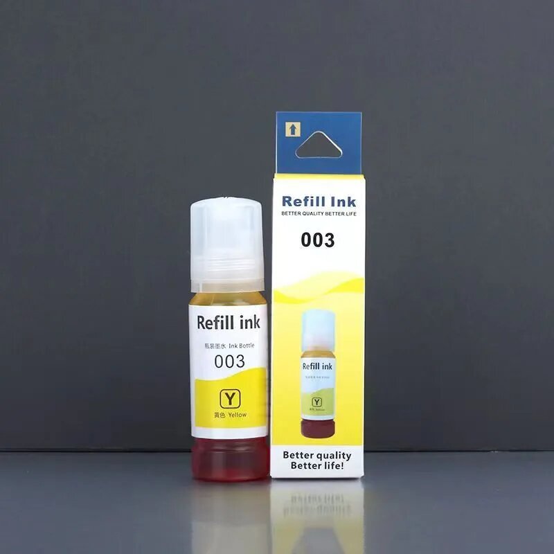 Чернила Чернила 003 BKCMY Epson - For Epson L3110, L3150, L3250, L5190, Чернила Комплект Принтер, совместимый, Желтый (yellow), 1 шт